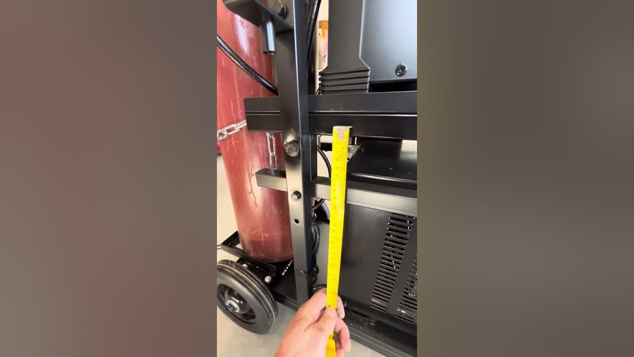 Primeweld 325x on harbor freight welding cart. - YouTube