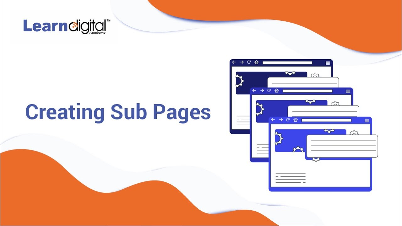 How to Create the Sub Pages of a Website || Creating sub pages - YouTube