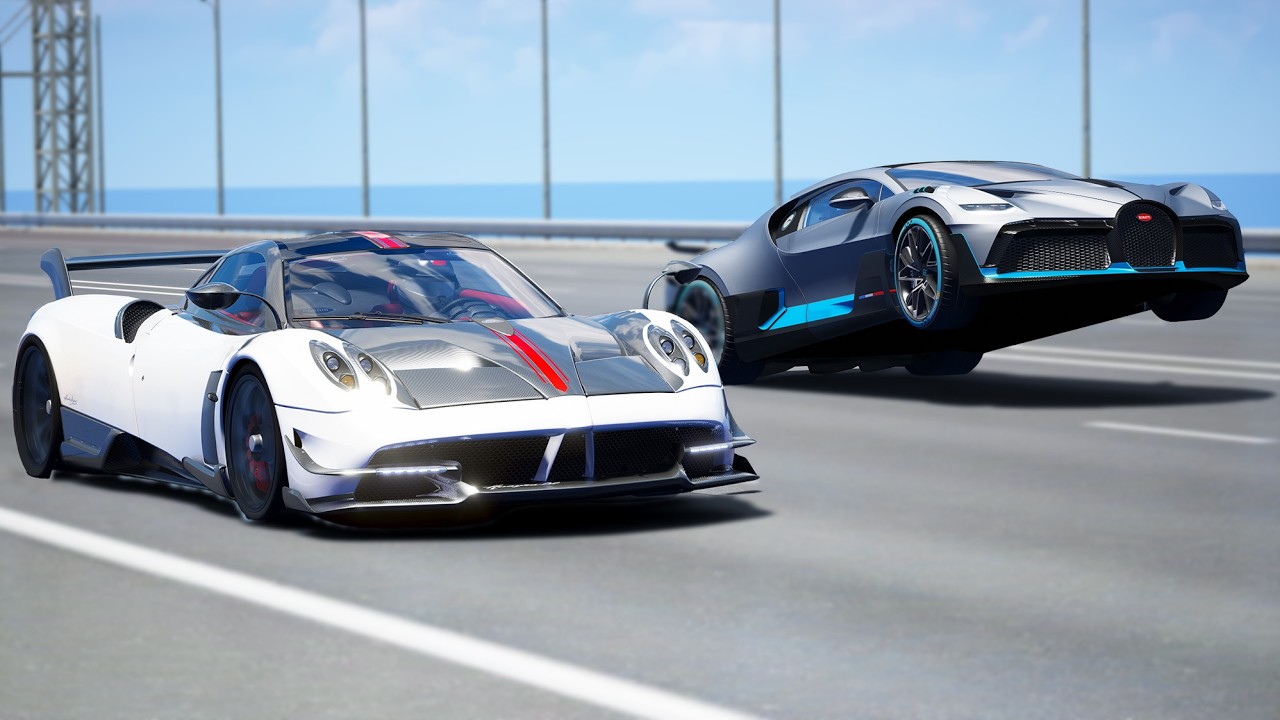 1,000KMH!!! Bugatti Divo vs Pagani Huayra BC DRAG & TRACK RACE - YouTube