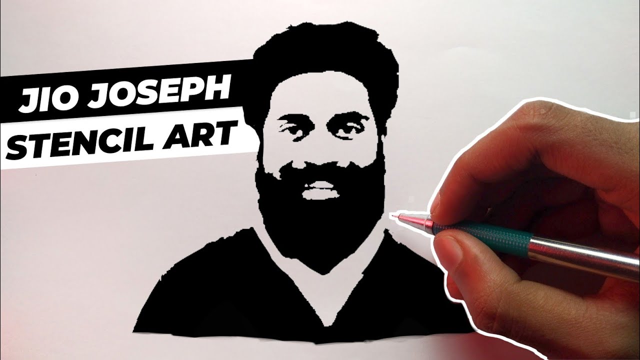 Jio Joseph Stencil art | Drawing @M4Techofficial | Canvas Arts - YouTube