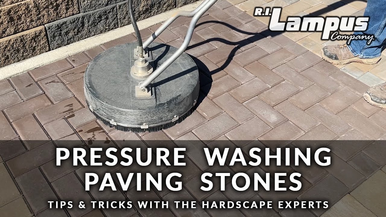 Pressure Washing A Paver Patio - Hardscaping Tips & Tricks - YouTube