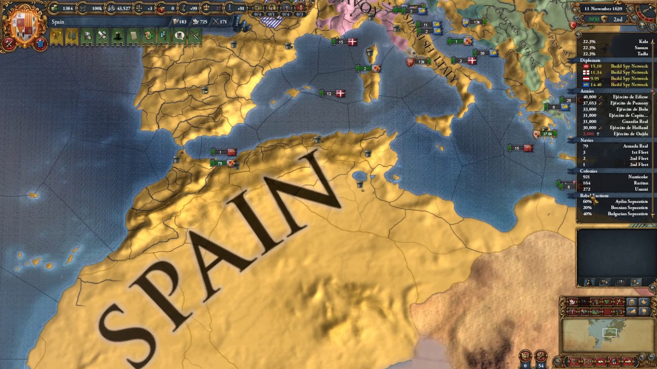 EU4 1.19 Castile WC 스페인 세계정복 14 - YouTube