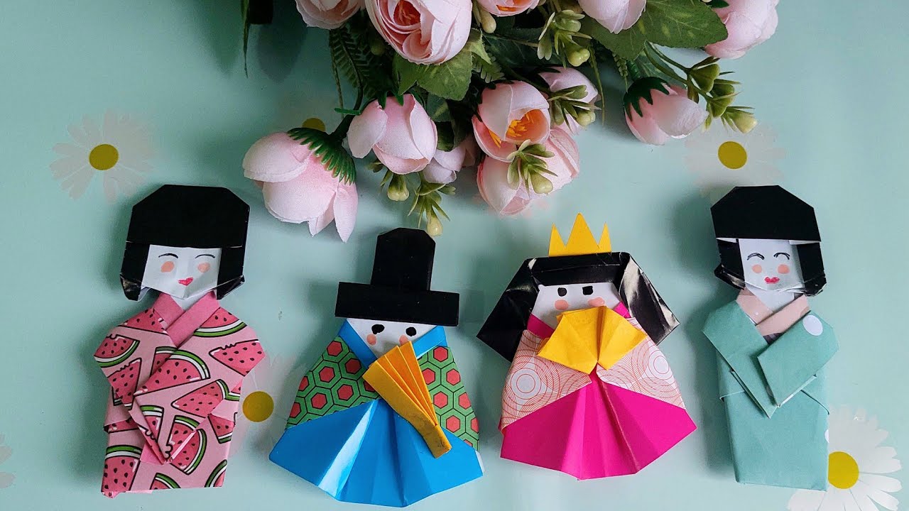 Origami Boneka Jepang ♡ Origami Japanese Doll ♡ How to Make Paper ...