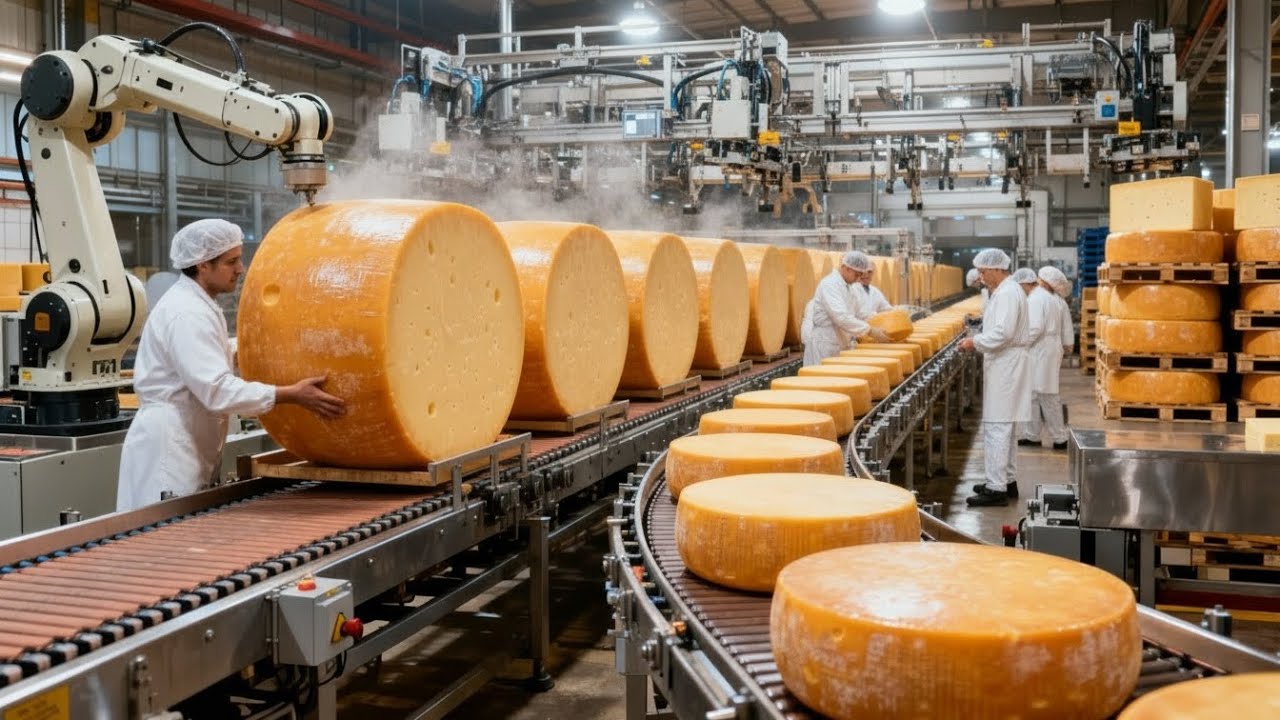 Inside a Modern Cheese Factory: From Fresh Milk to Aged Blocks (new ...