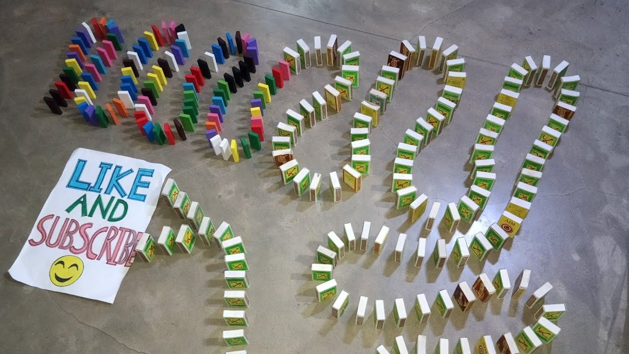 Super and Satisfying Matchbox Dominos Effect | Colourful Dominos Effect ...