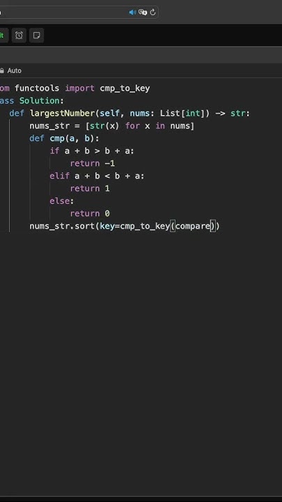 Leetcode #179: Largest Number #coding #python #programming #code #windows #exam - YouTube
