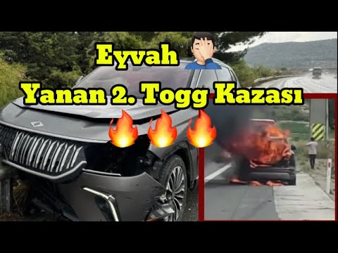 Elektrikli araç yangını 🔥🔥 Togg Yangın 🥲 Adana Togg kazası ve yangını 🤦🏻‍♂️