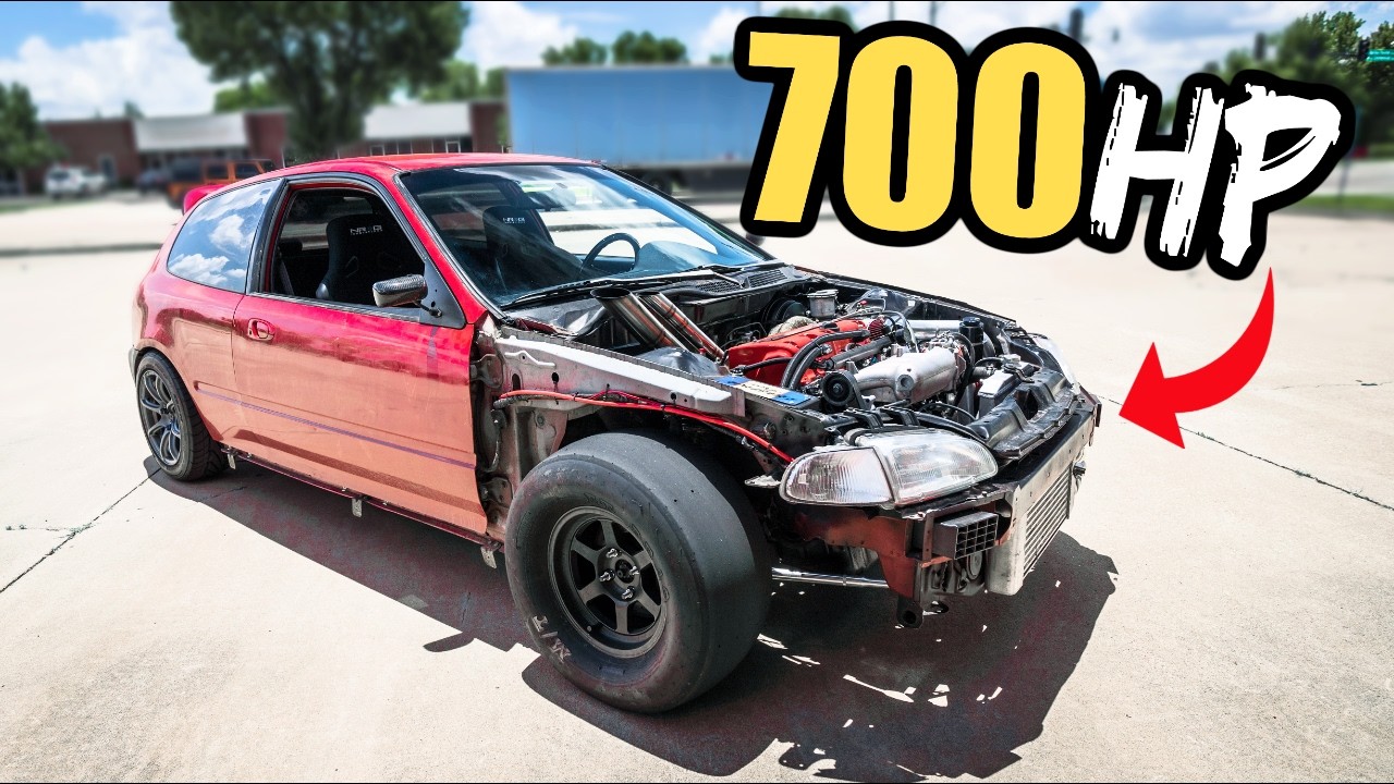 Franz INSANE New Honda Civic EG Build 700hp!... IT RIPS!! Big Turbo (We ...