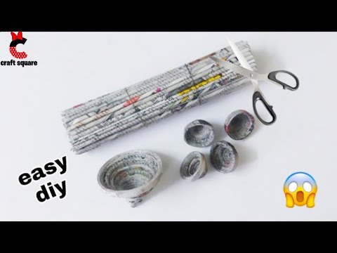 DIY-how to make a newspaper craft idea/best use of old newspaper ...