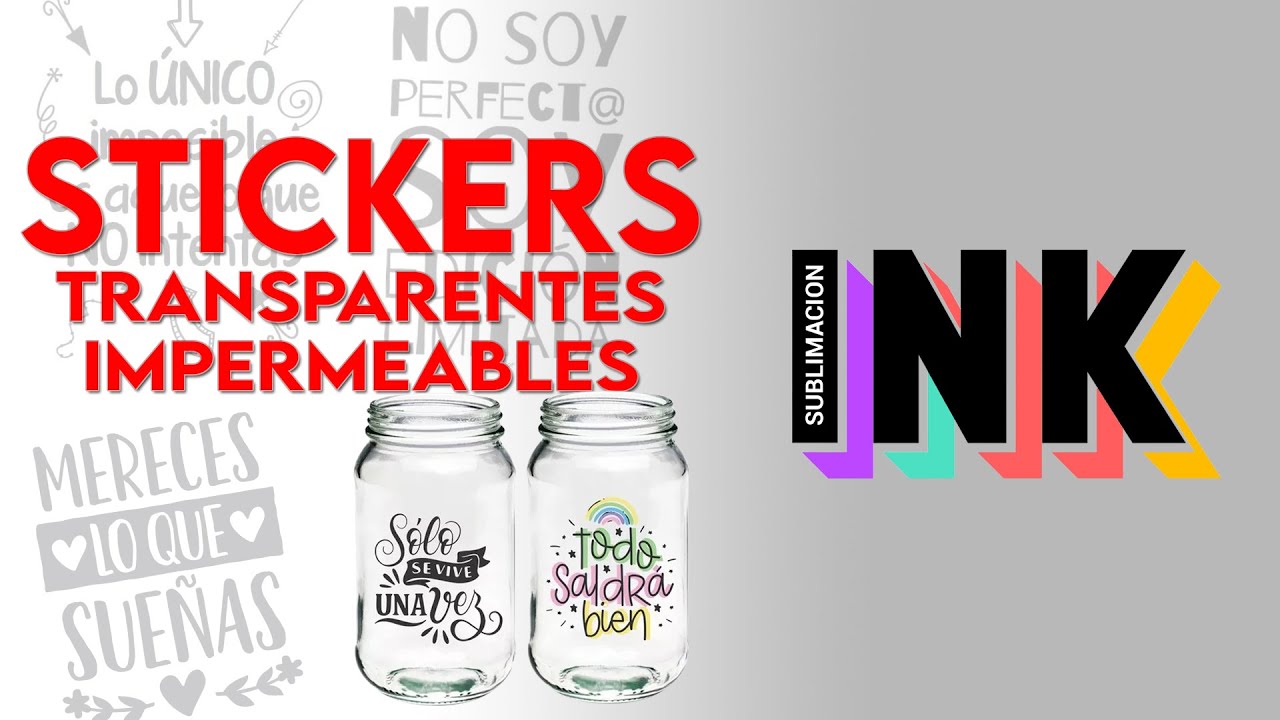 COMO HACER STICKERS TRANSPARENTES Vinilo Sublimable - YouTube