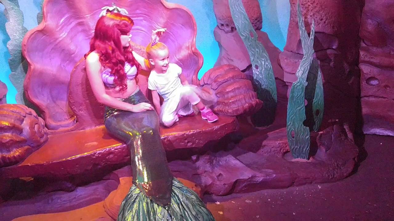 Alexa Meets Ariel At Magic Kingdom Youtube