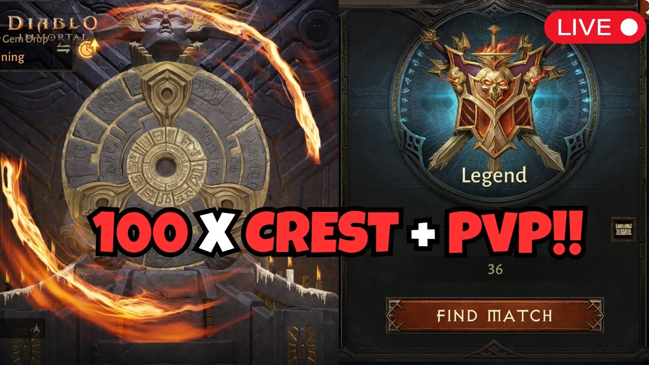 LIVE! PvP Build Testing + 100 Crests!! - YouTube