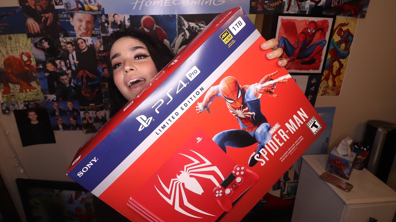 UNBOXING MY LIMITED EDITION SPIDER-MAN PS4 PRO CONSOLE + REVIEW - YouTube