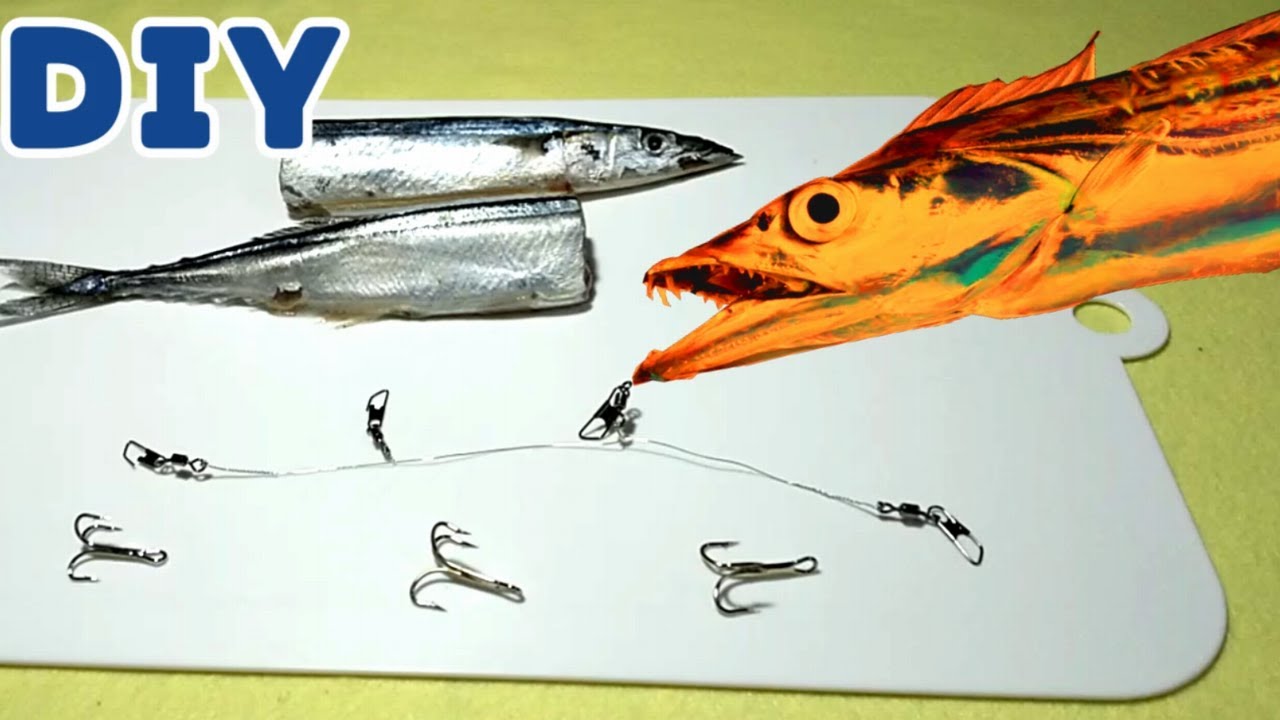DIY Fishing: How to make the Latest hook to catch a large cutlass fish ...