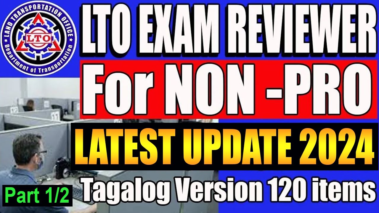 LTO EXAM REVIEWER 2024 FOR NON PROFESSIONAL DRIVERS LICENSE TAGALOG ...