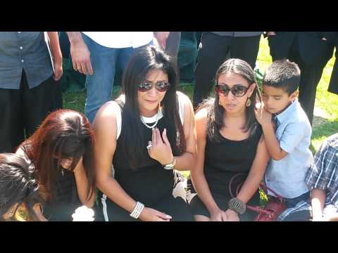 My cousins singing at Grandpa's grave site. 2014