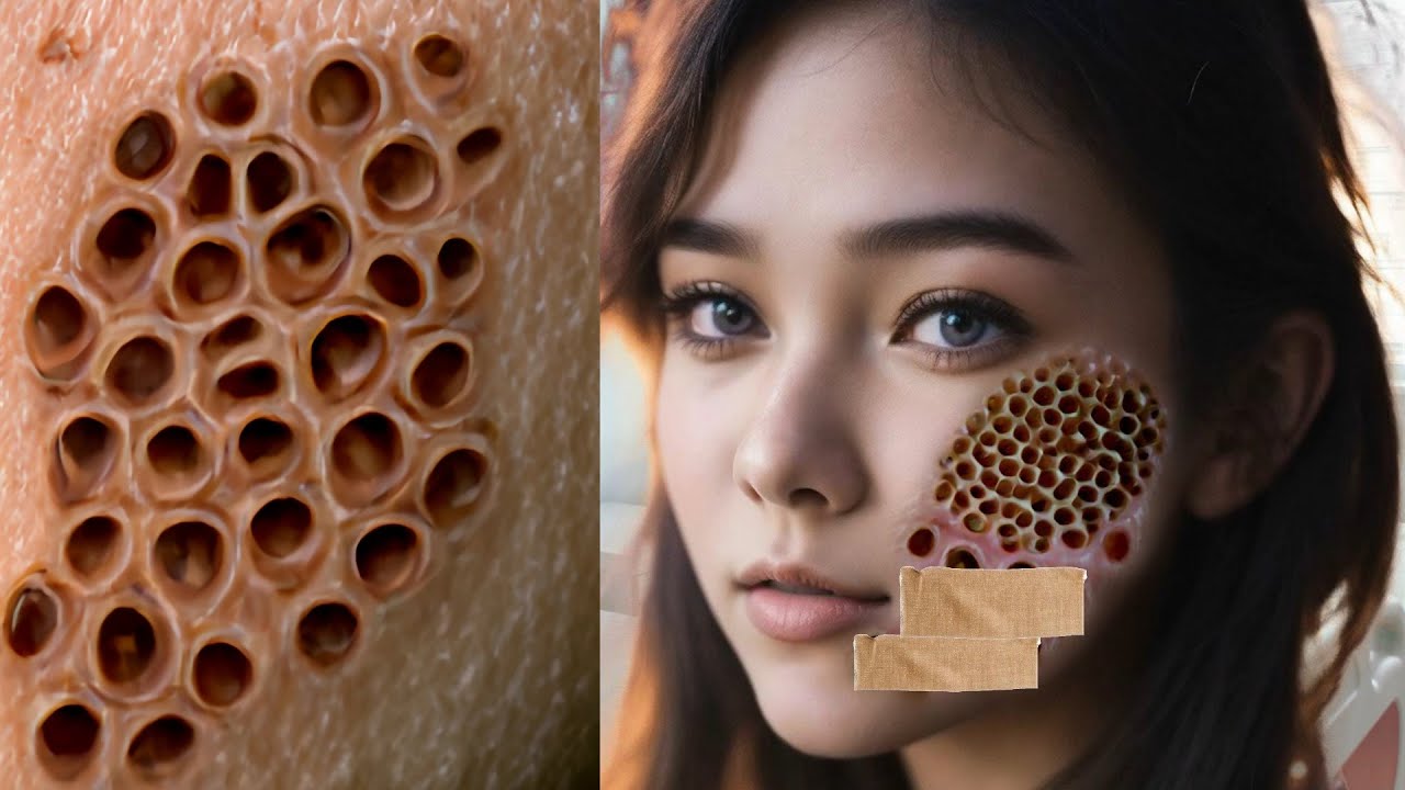 ASMR Satisfying Face Animation Removal of Maggots from the Cheek Deep Cleaning Trypophobia ...