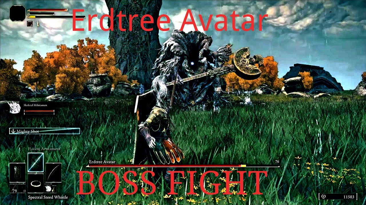 Elden Ring - Erdtree Avatar BOSS Fight ( 4K PS5) - YouTube