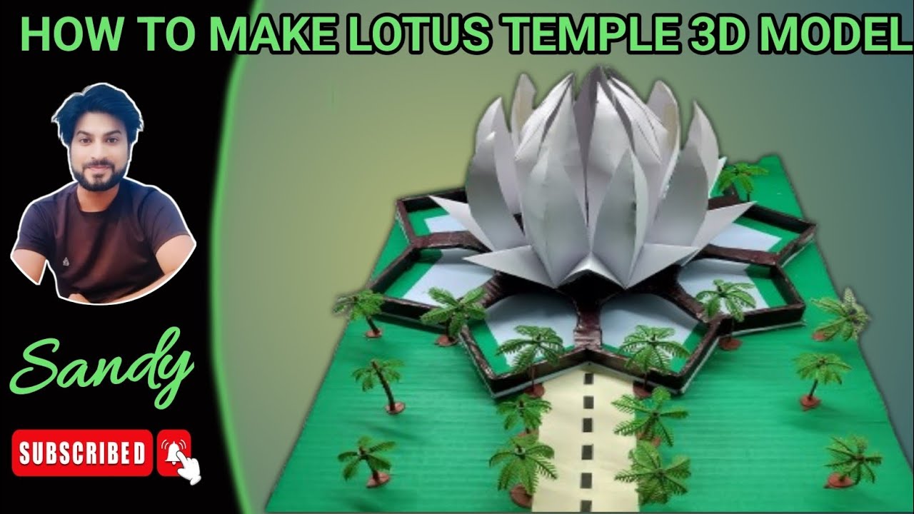lotus temple model || how to make lotus temple model for school project ...