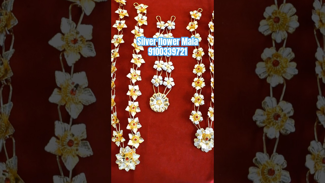 Silver flower mala #ytshorts - YouTube