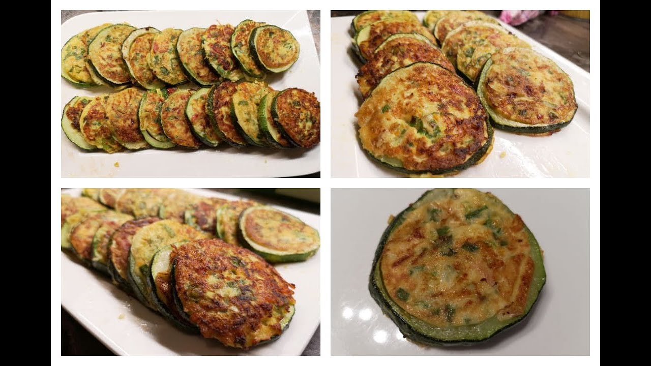 Cheesy Zucchini Slices , super yummy appetizers - YouTube