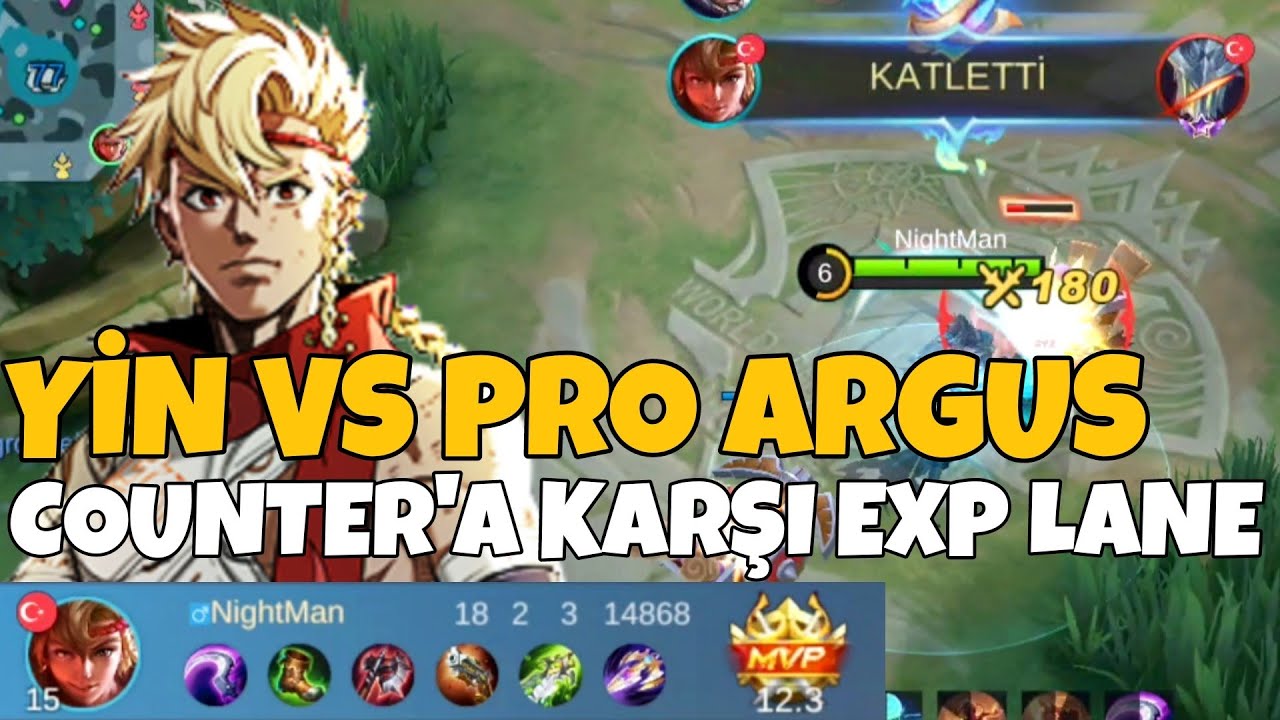 YİN VS PRO ARGUS | COUNTER'A KARŞI EXP LANE | EN İYİ YİN BUİLD & AMBLEM ...