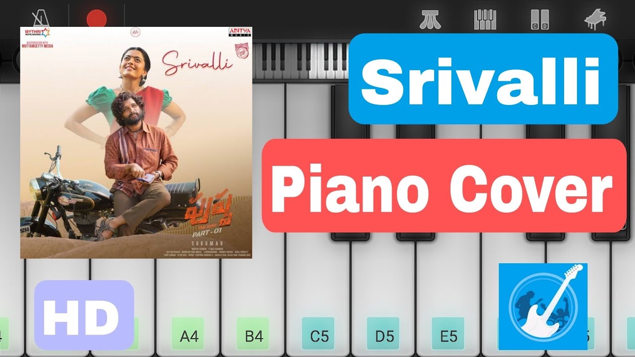 Srivalli piano cover | Pushpa | Easy Piano tutorial - YouTube