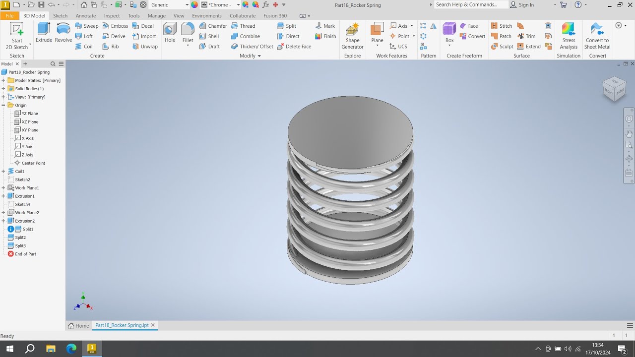 Inventor Tutorial V6 Engine : Rocker Spring [Part 18] - YouTube