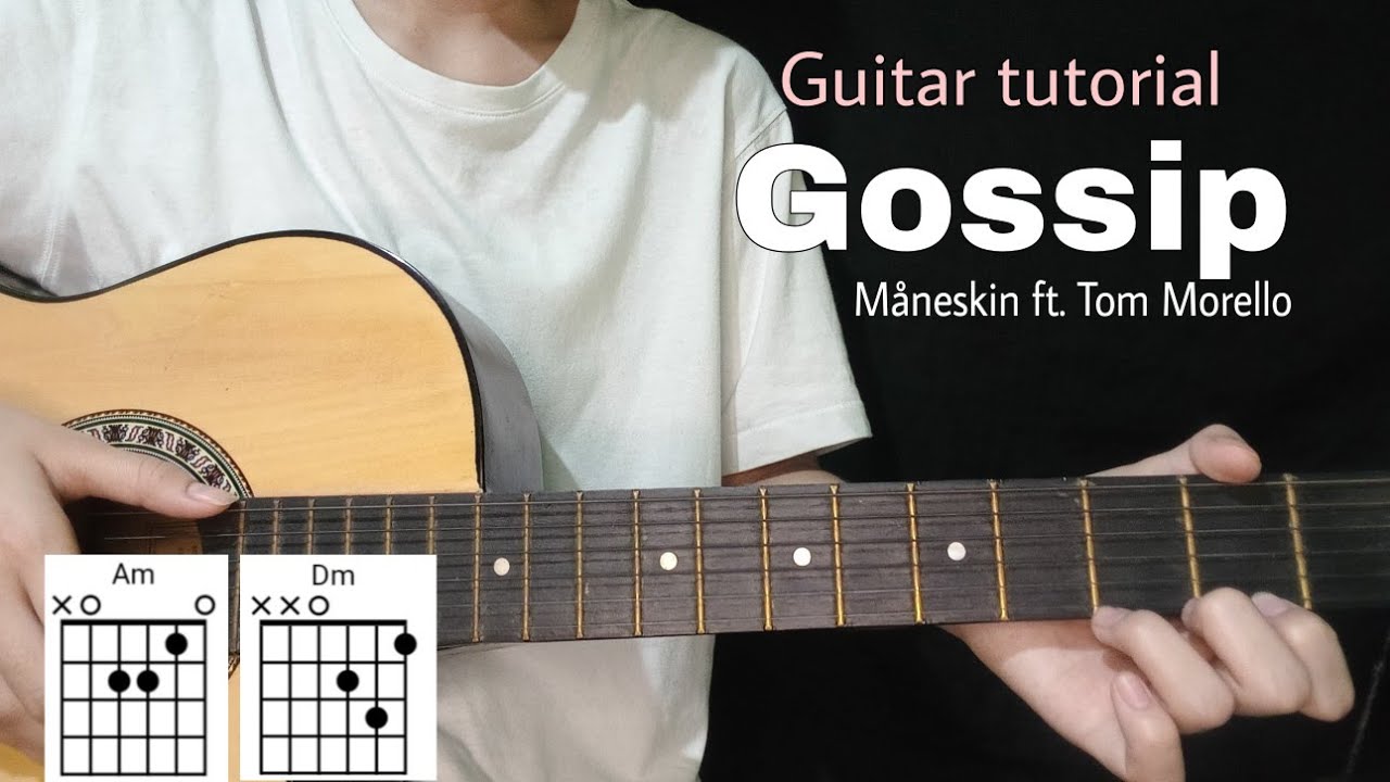 GOSSIP - Måneskin ft. Tom Morello (Guitar tutorial / with lyrics) - YouTube