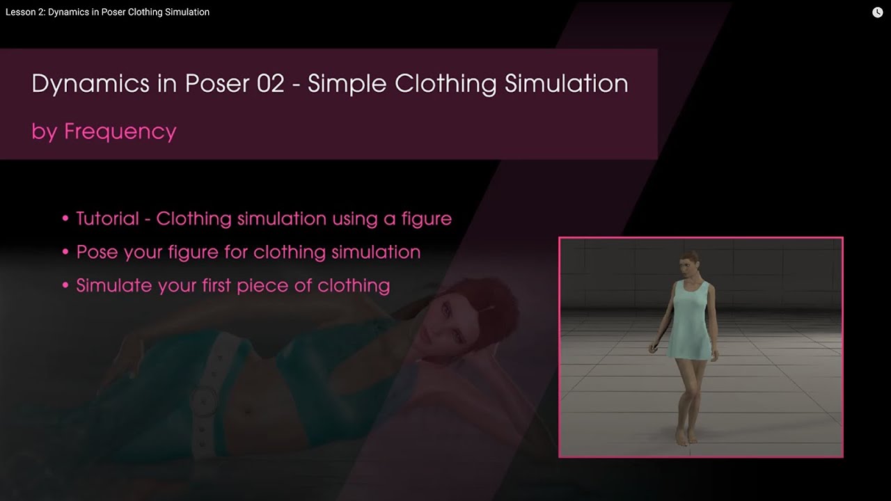 Lesson 2: Dynamics in Poser Clothing Simulation - YouTube