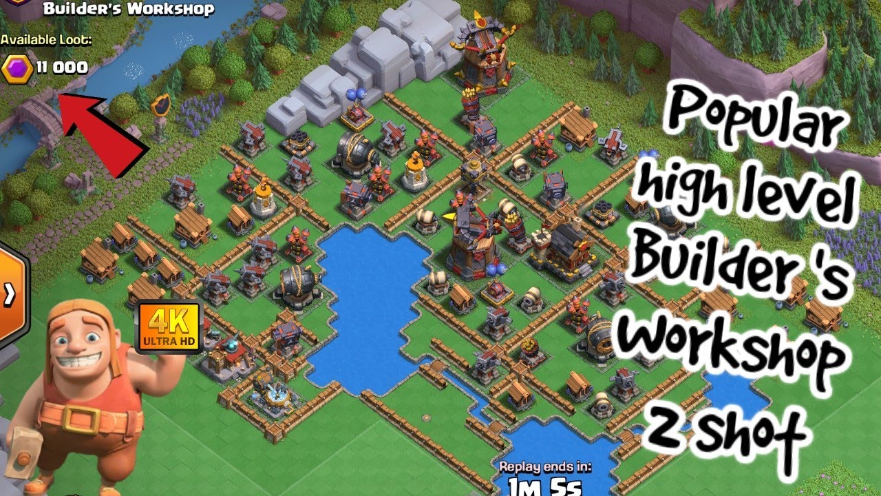 11k Builder's Workshop in easy 2 ATTACKS⚡POPULAR layout⭐(4k)(Clash of ...