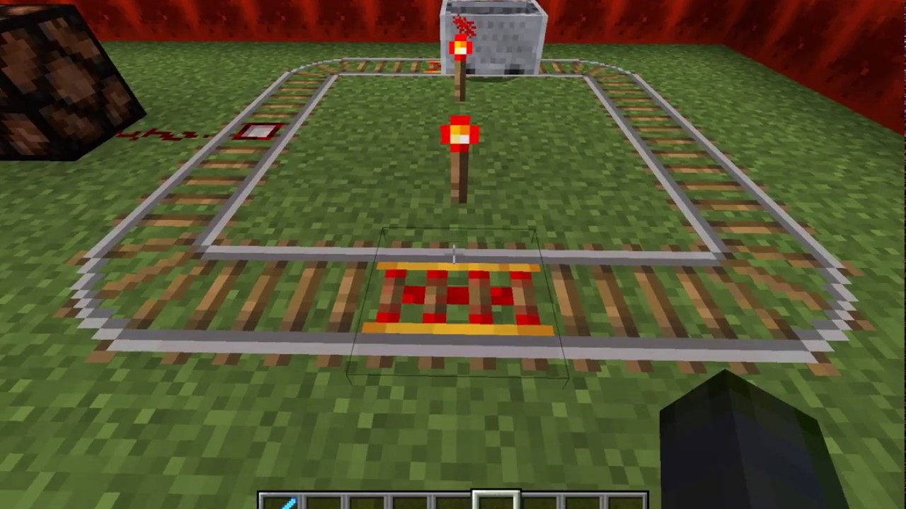 Vanilla Minecraft ~ Rail Circuits - Tutorial - YouTube