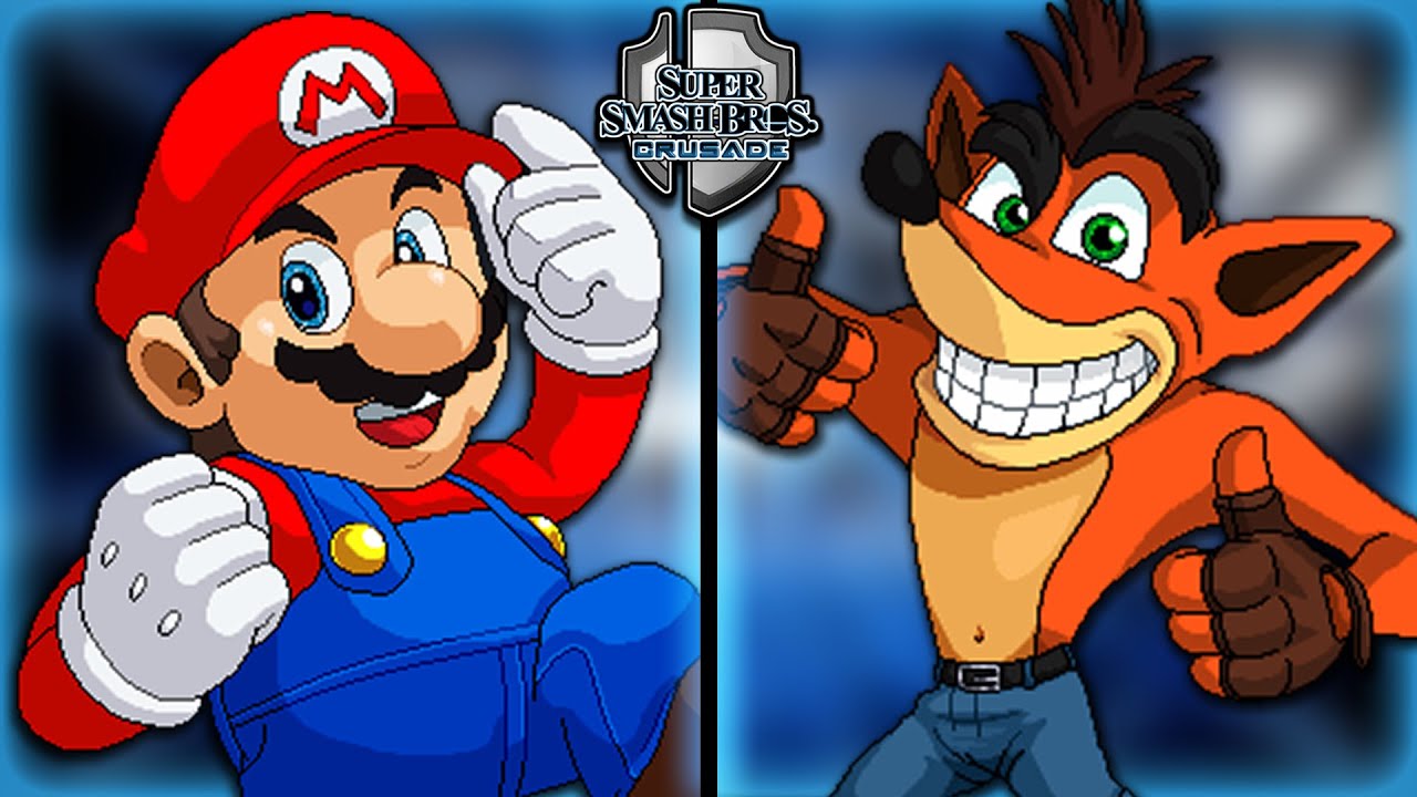 Super Smash Bros. Crusade | Mario VS Crash - YouTube