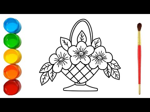 How to Draw a Plants🌱 easy step by step / drawing and color for kids😄 ...