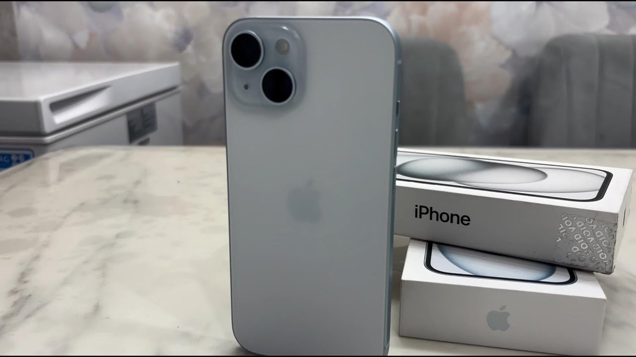 Айфон 15 көк анпакинг / iPhone 15 blue unpacking - YouTube
