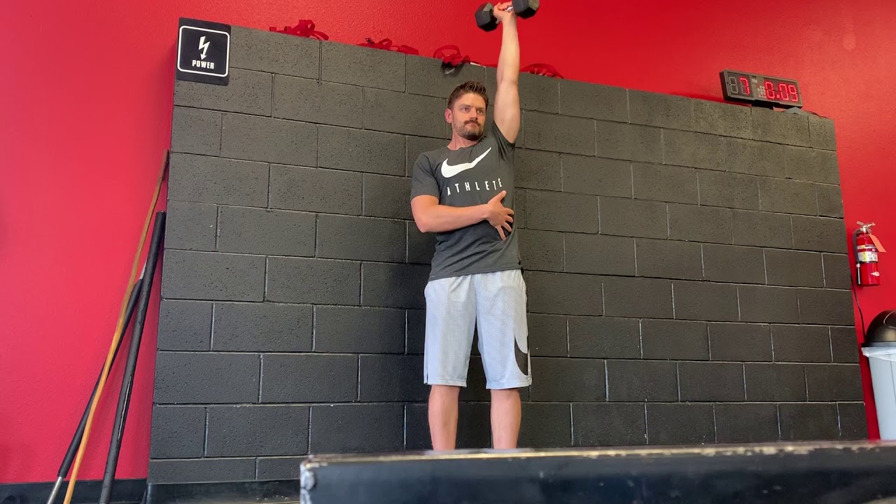 Dumbbell Single Arm Overhead Shrug - YouTube