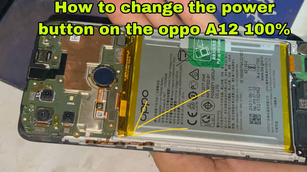 How to change the power button on the oppo A12 100% - YouTube