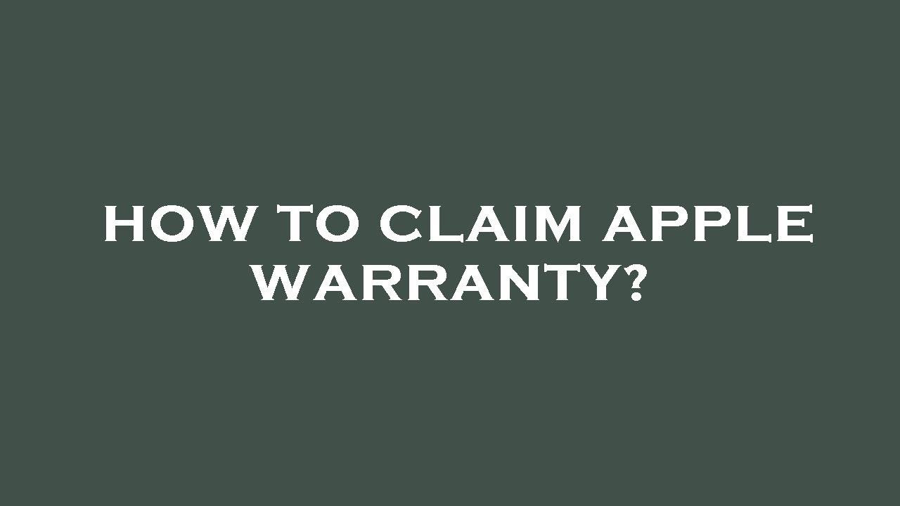 How to claim apple warranty? - YouTube