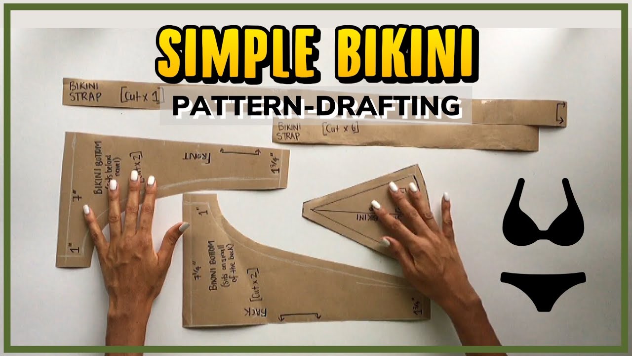 How To Draft a Pattern For a Simple Bikini Top & Bikini Bottom or Panty ...