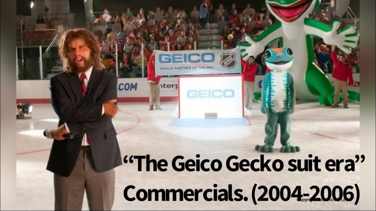 “The Geico Gecko suit era” (2004-2006) - YouTube