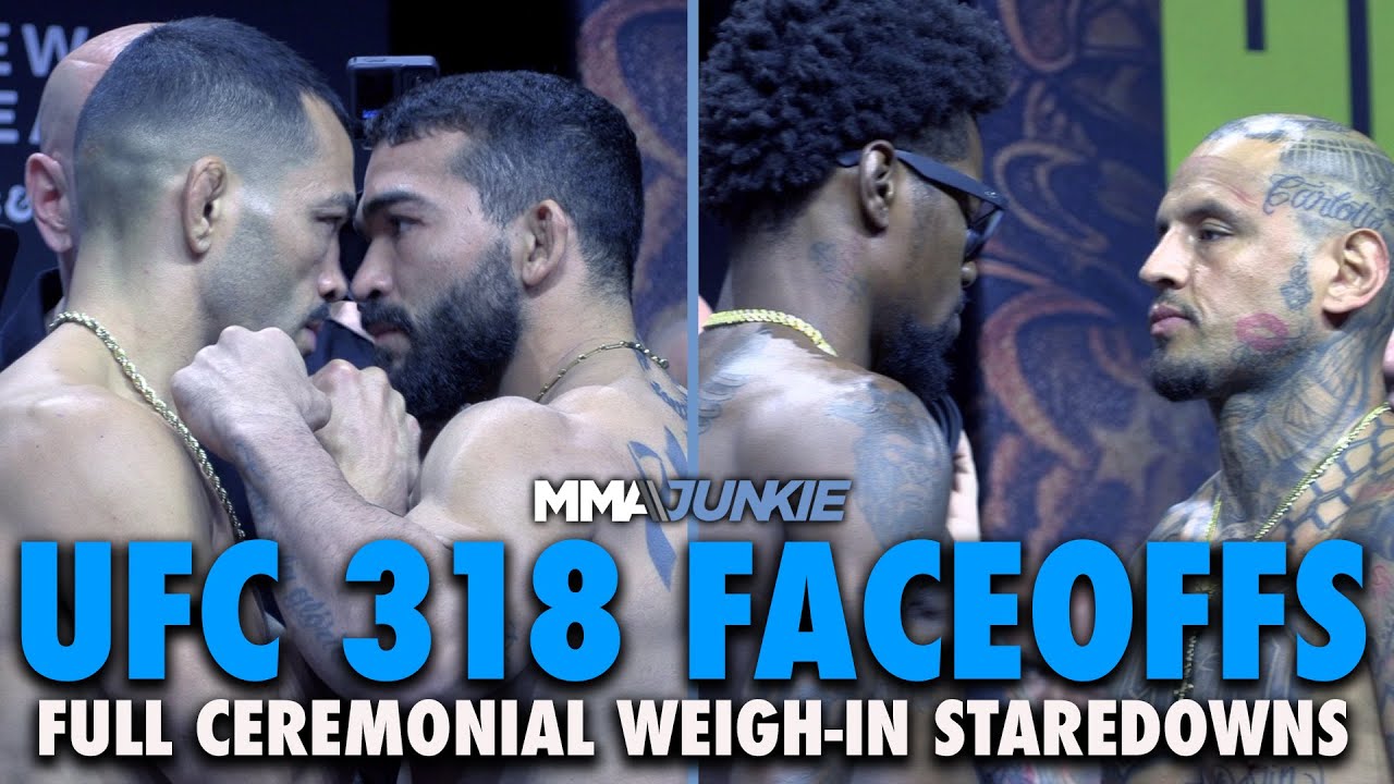 UFC 318 full card final faceoffs from New Orleans | Ceremonial weigh ...