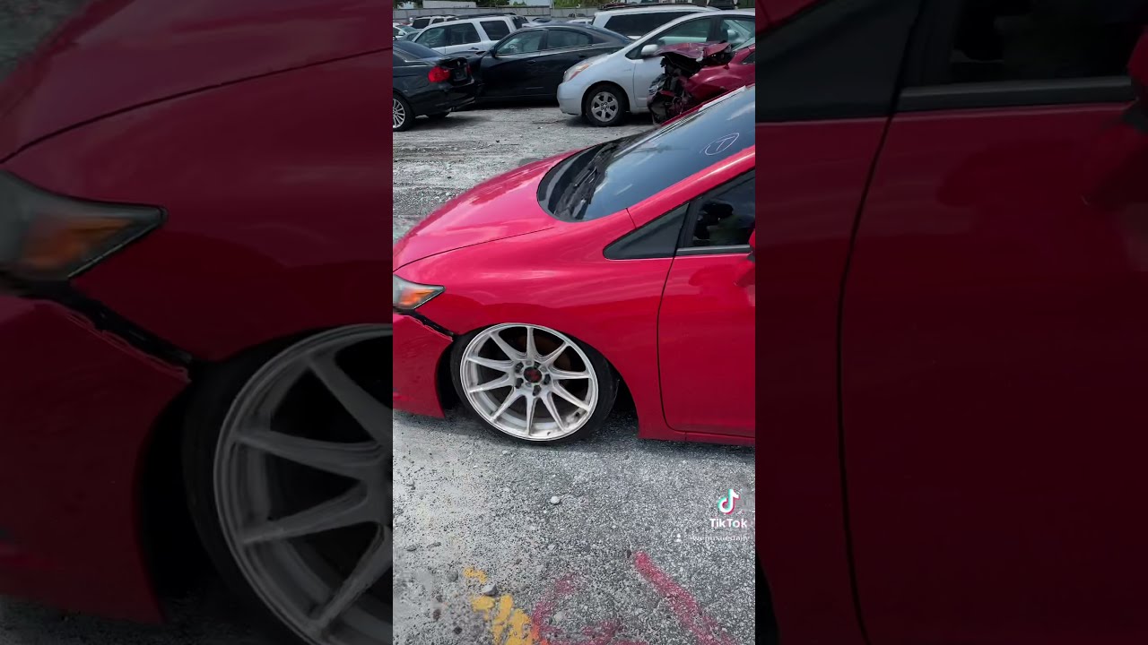 Honda Civic Ricer Slammed His 🚗 On The Ground 🤦🏾‍♂️ Watch For Potholes ...