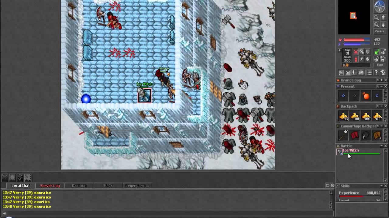 Tibia (Low-Mid Level Characters #13) - Main Barbarian Camp and Ice ...