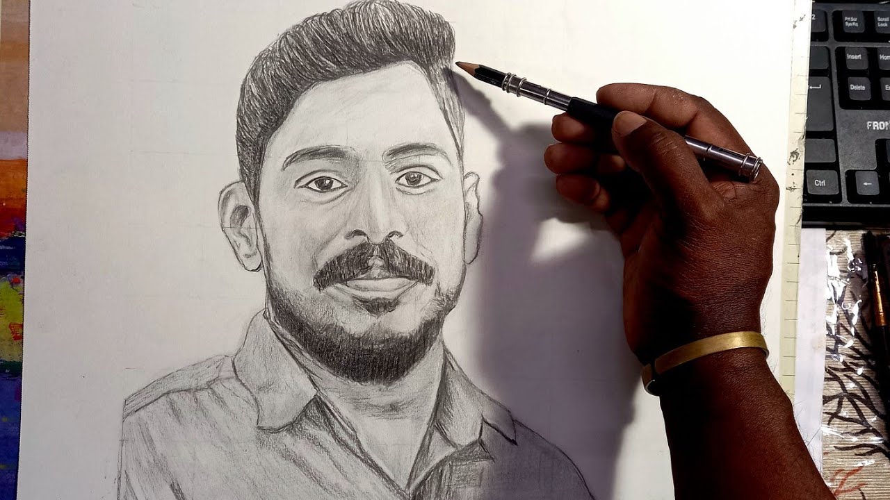 Arjun Drawing / Kerala Lorry Driver Arjun Drawing /Arjun Pencil Drawing ...