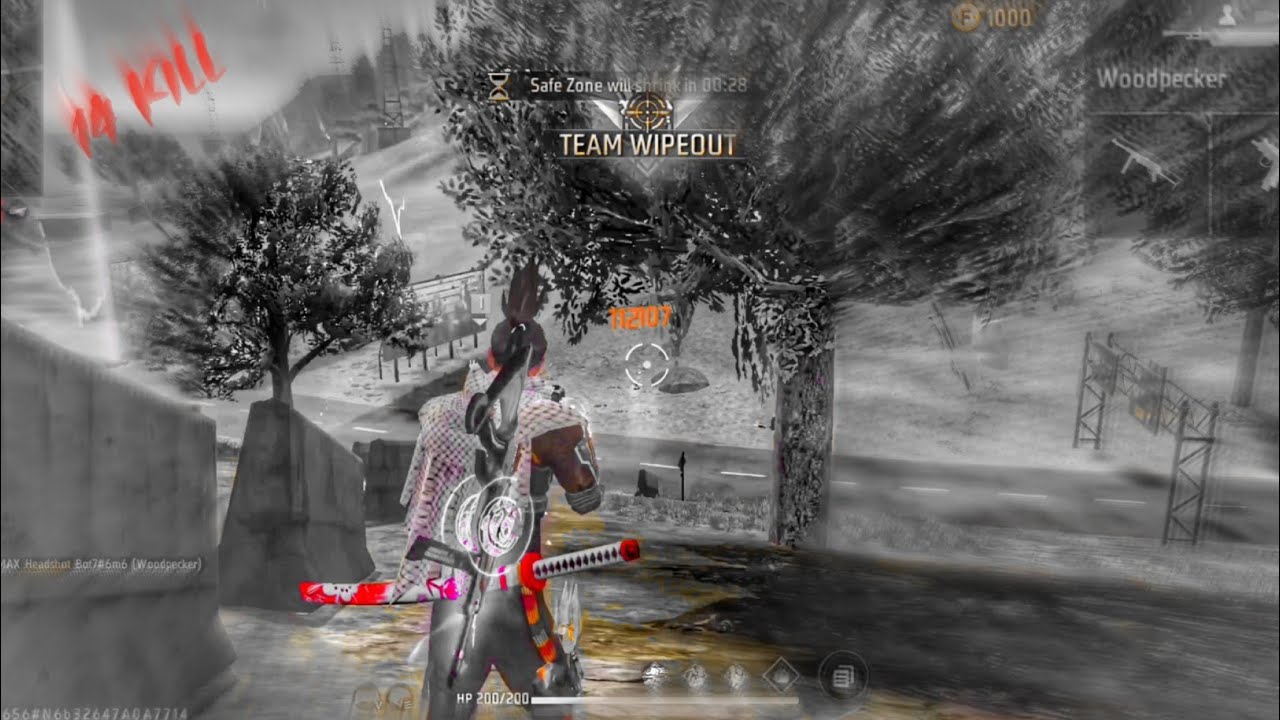 free fire woodpecker gun only headshot full gameplay {14 kill } - YouTube