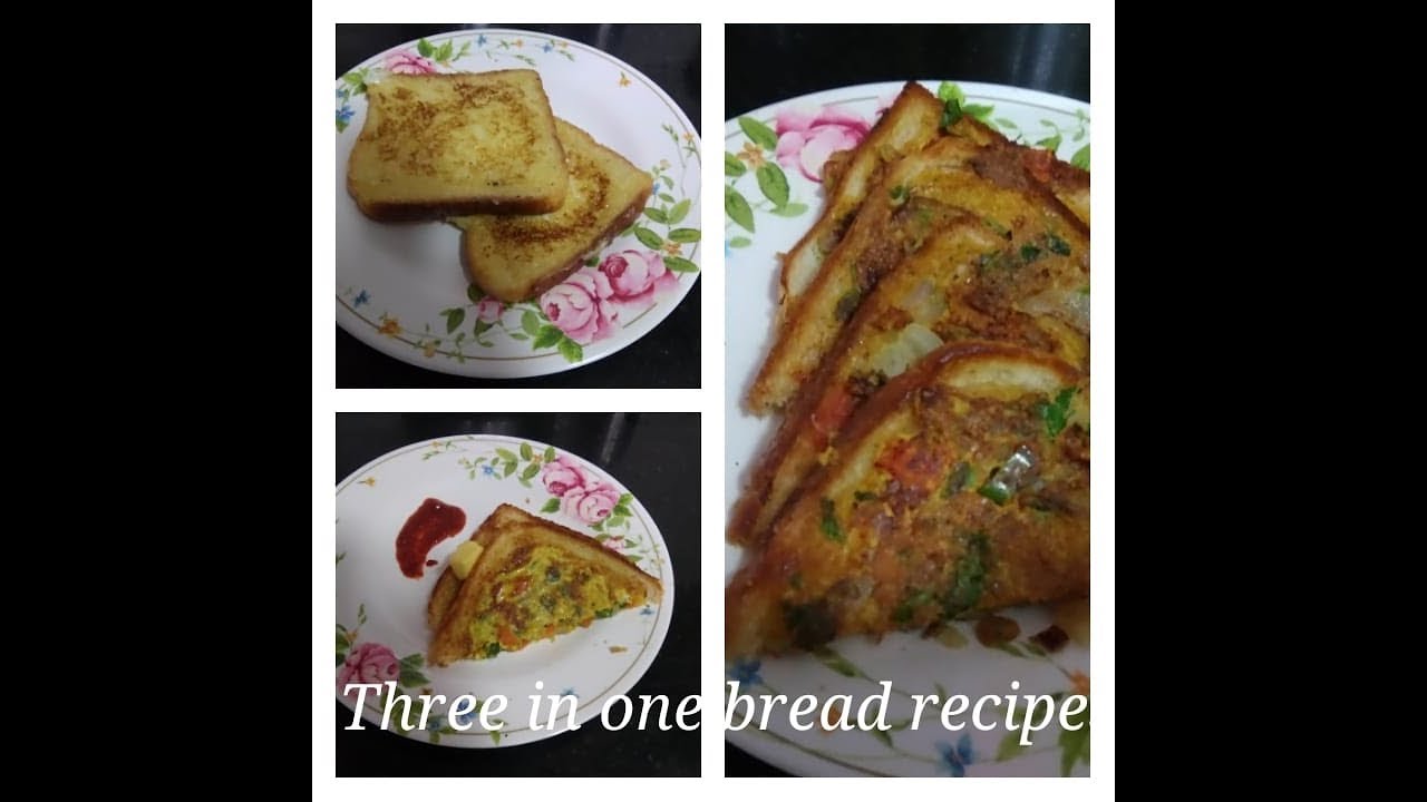 3 in 1 bread recipes/ easy bread break fast - YouTube