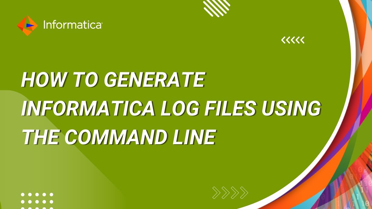 How To Generate Informatica Log Files Using The Command Line Youtube 0686