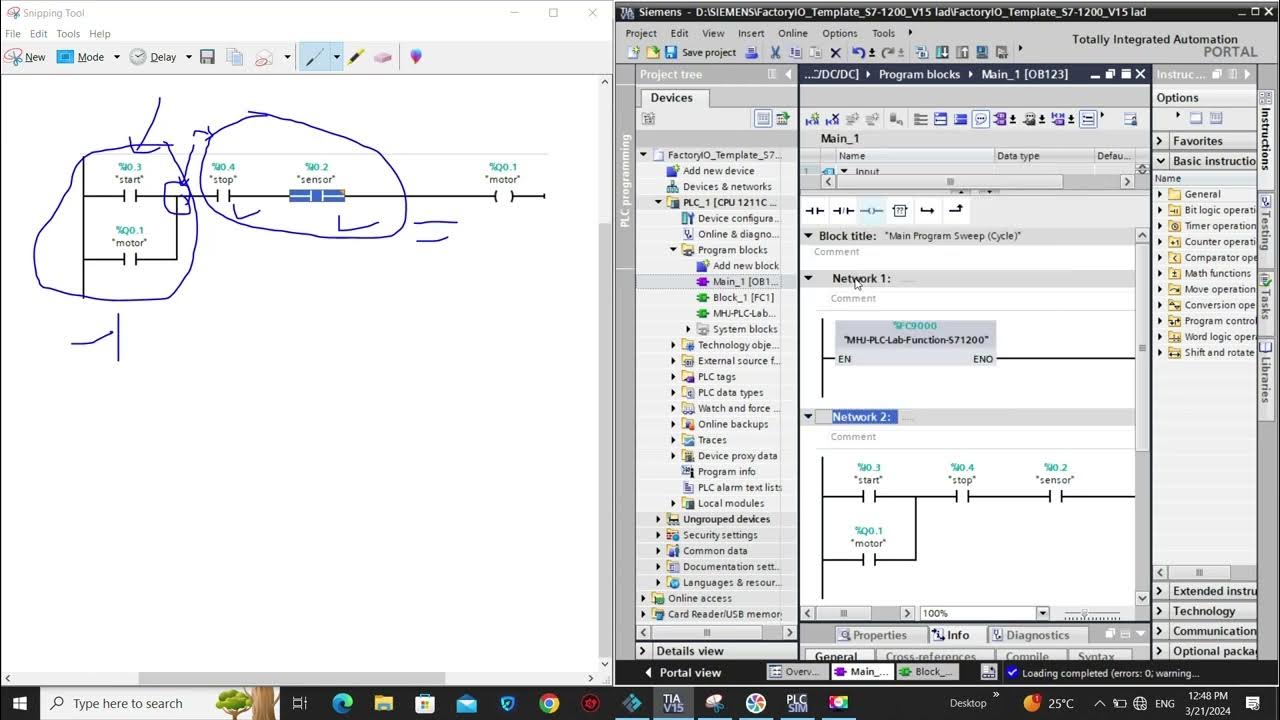 from ladar to function block diagram language #fbd #factoryio #tia ...
