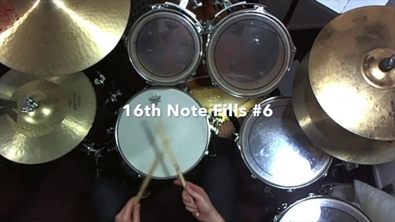 Drum Lesson Resources: 16th Note Fills #6 - YouTube