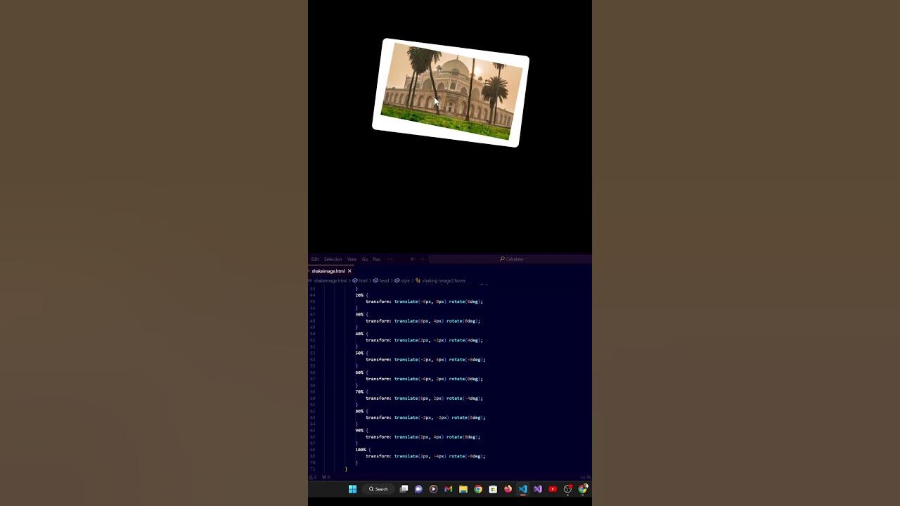 Image Shaking Effects With Html And Css 🚀 Coding Css Htmlcss Code Webdevelopment Codepen